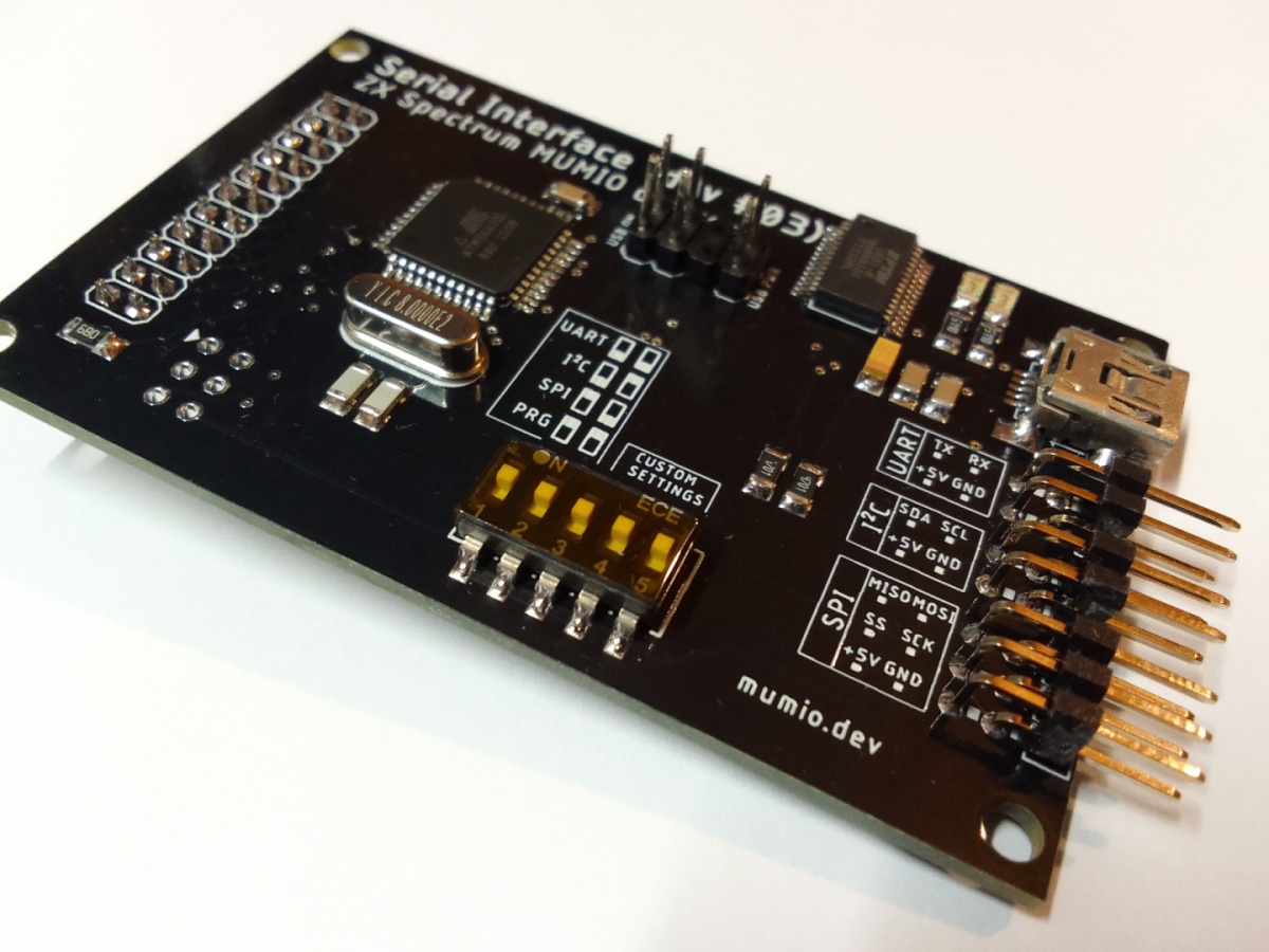 Karta interfejsu szeregowego (GPIO, USB, UART, I2C) - MUMIO dev. #03 > MUMIO - ZX Spectrum devices